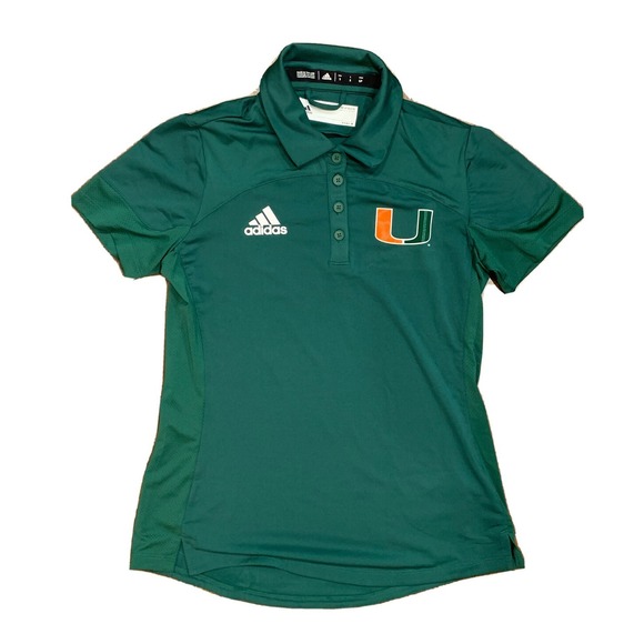 adidas | Tops | Adidas Miami Hurricanes Stadium Ready Performance Polo ...